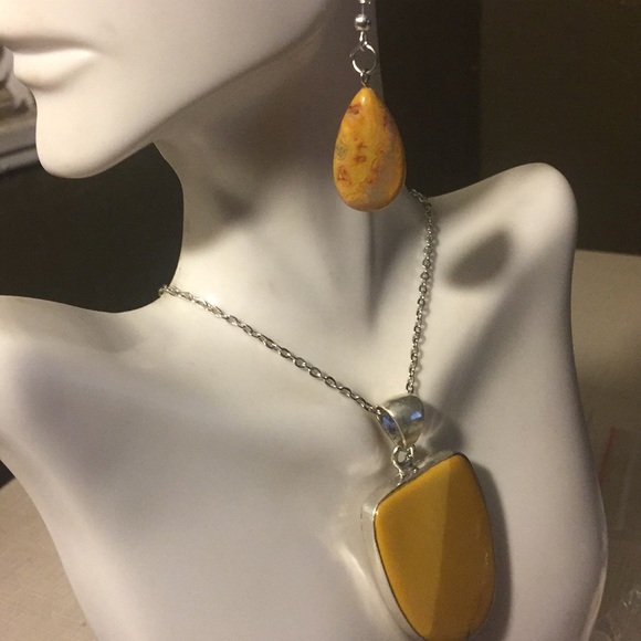 Jewelry | New Unique Yellow Mookaite Gemstone Set | Poshmark